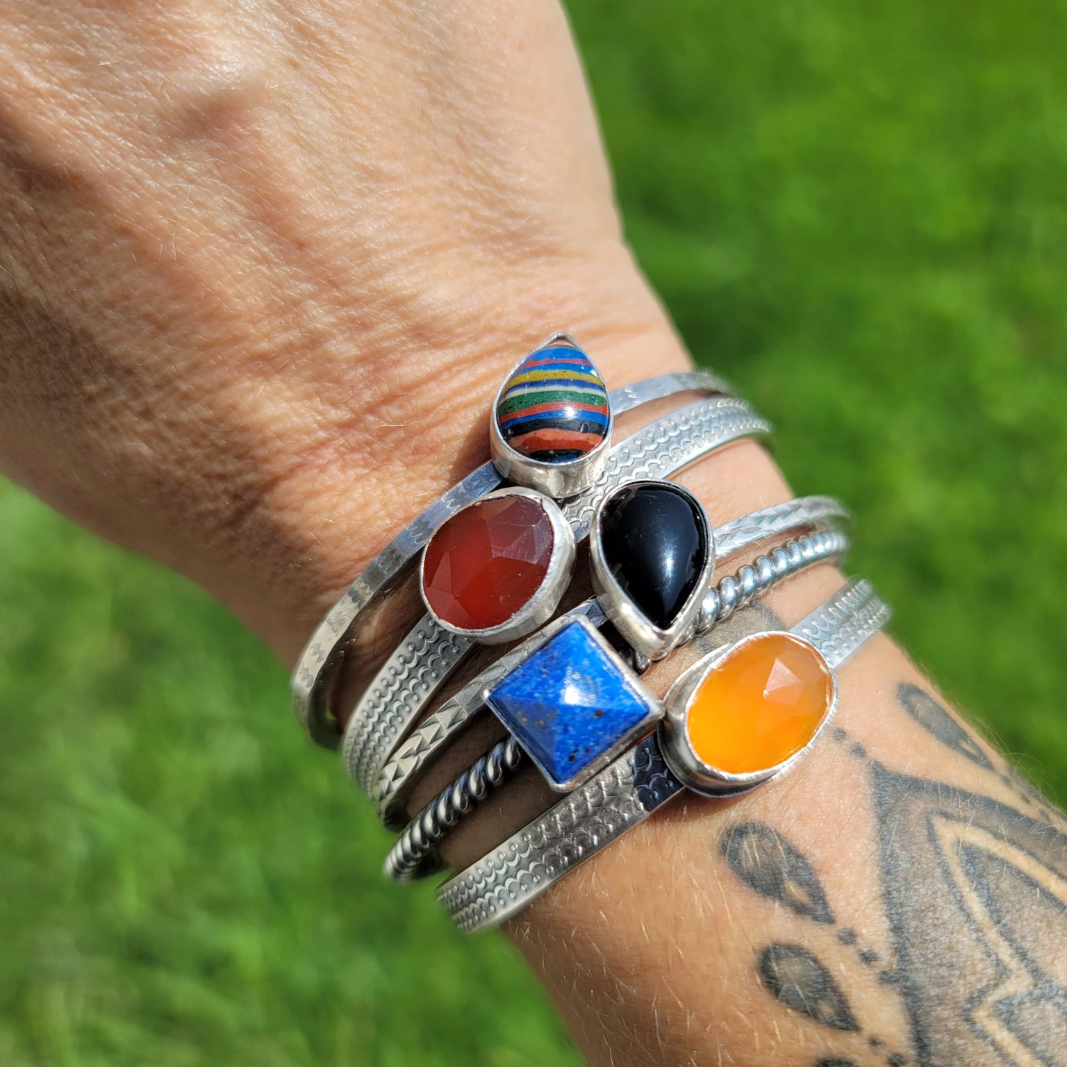 Carnelian Stacking Cuff - Michele Grady Designs